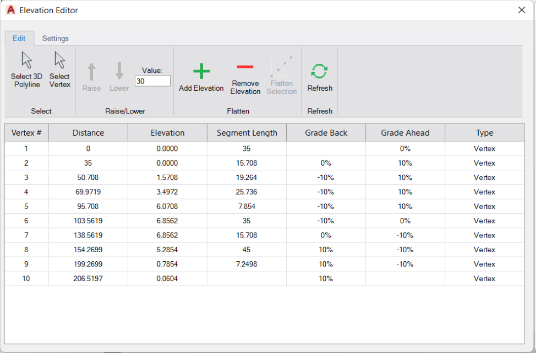 AutoCAD > Modify > Elevation Editor | KobiLabs