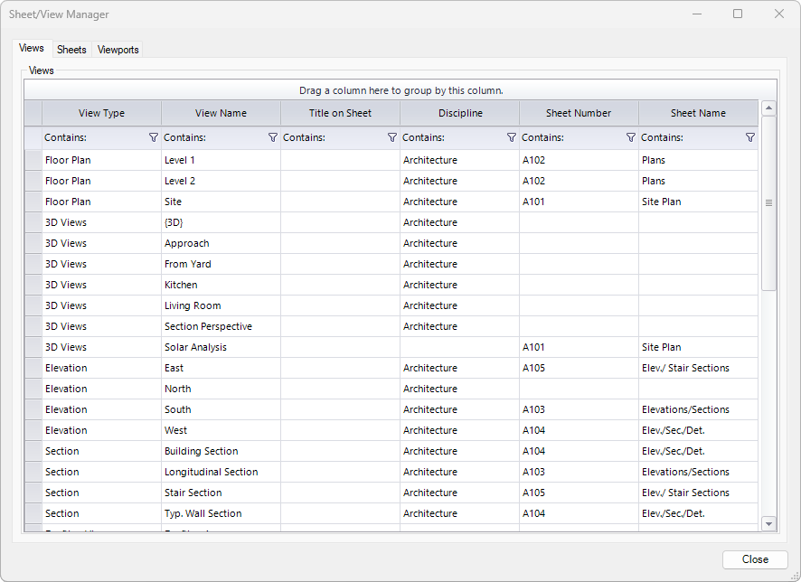 Revit > View panel > Sheet | KobiLabs
