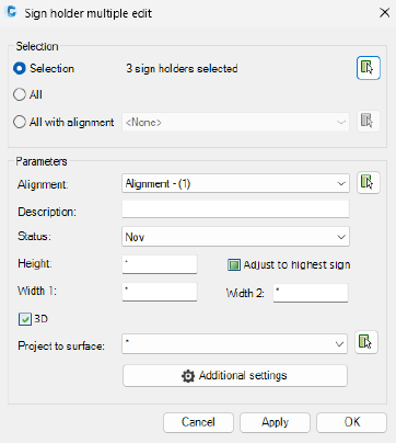 Signs and Stripes > Traffic Signs > Edit Multiple Sign Holders | KobiLabs